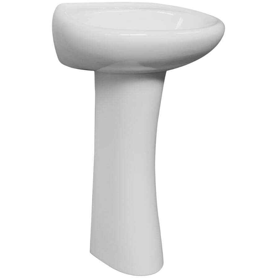CHELINI 21" x 17" Desoto Oval Pedestal Basin | Home Hardware