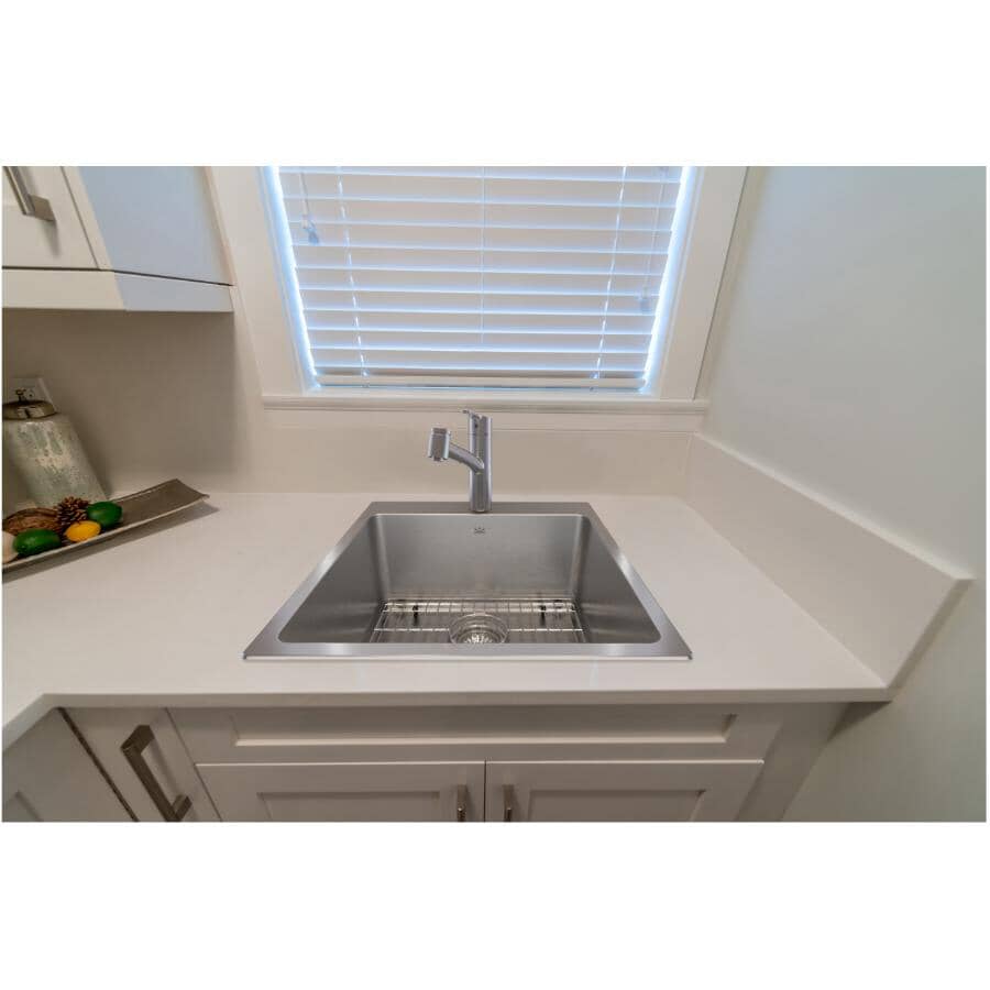 KINDRED 21"x 20" Single Drop-In Kitchen Sink | Home Hardware