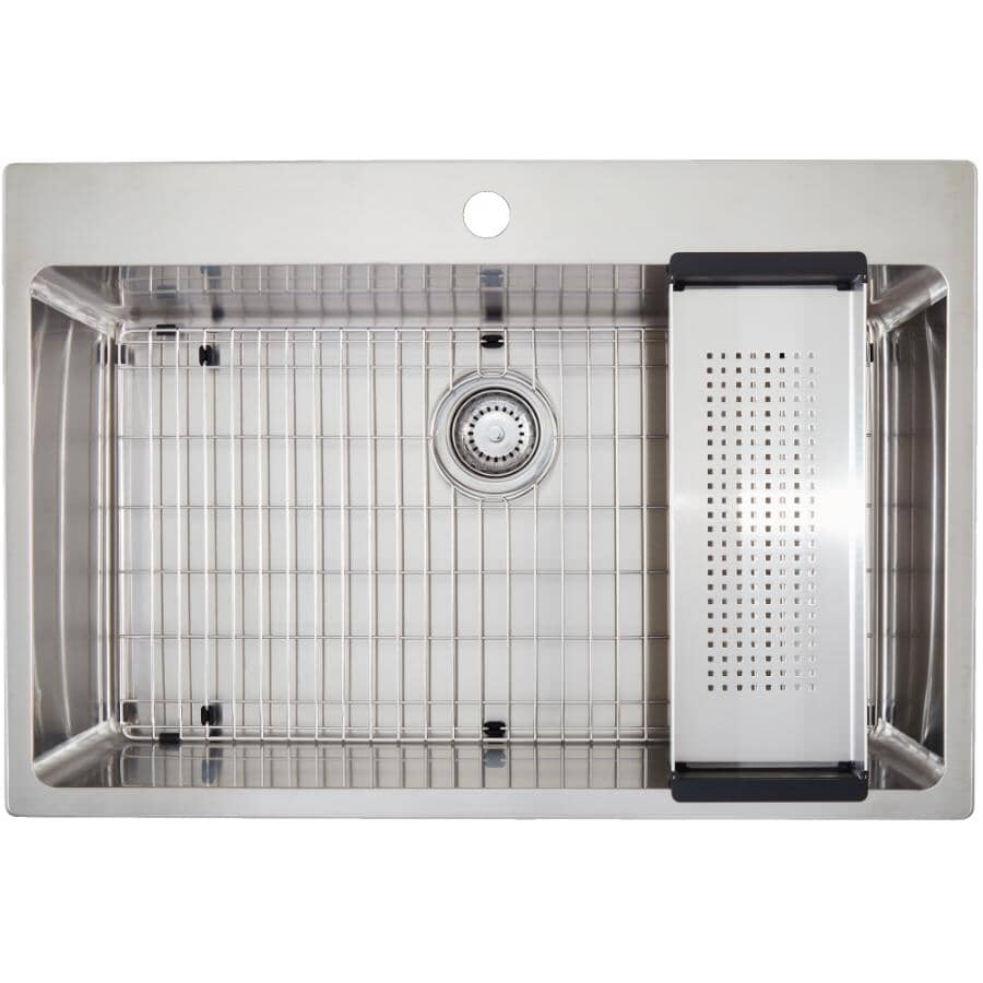 KINDRED 31"x 22" Single Drop-In Kitchen Sink | Home Hardware