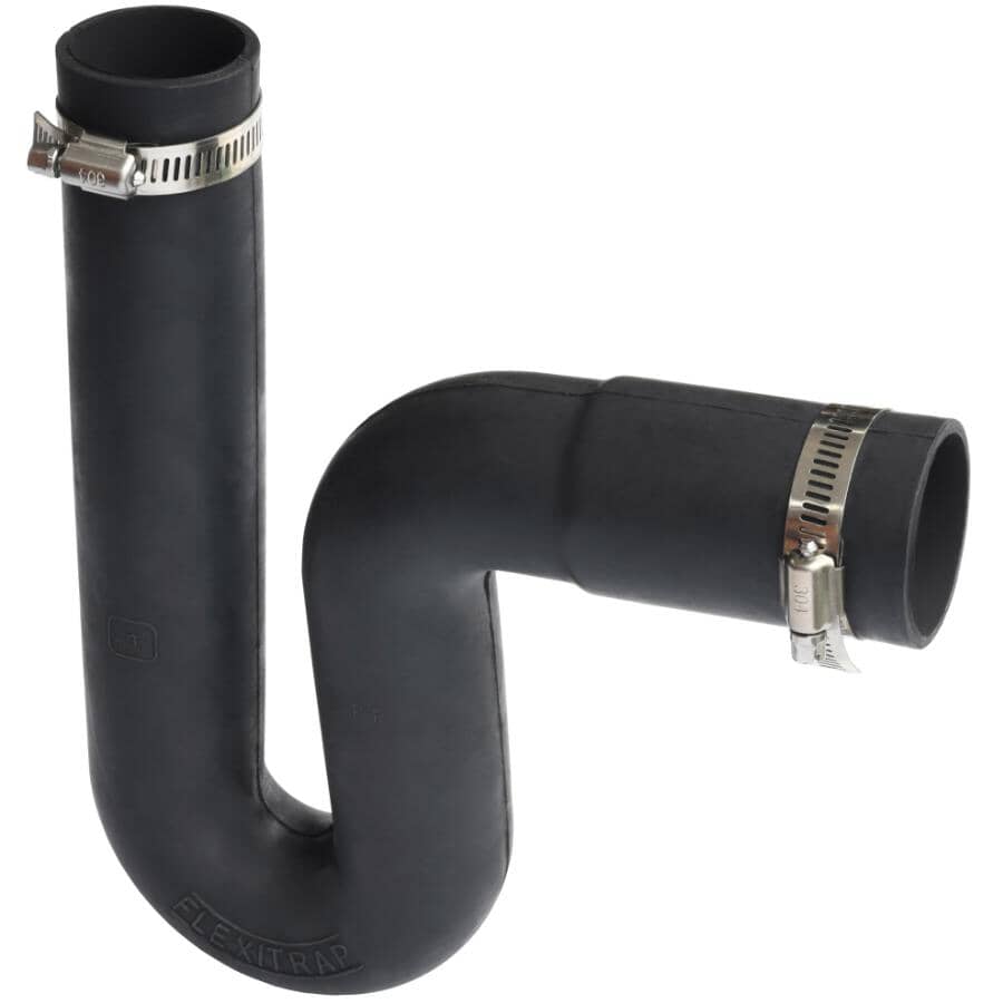WATERLINE PRODUCTS 1-1/2" 1 Piece Flexible Rubber P-Trap Drain | Home ...