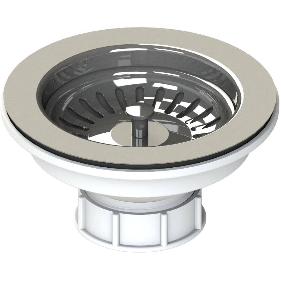 ELLECI Stainless Steel Sink Basket Strainer with Ball Lock for Elleci ...