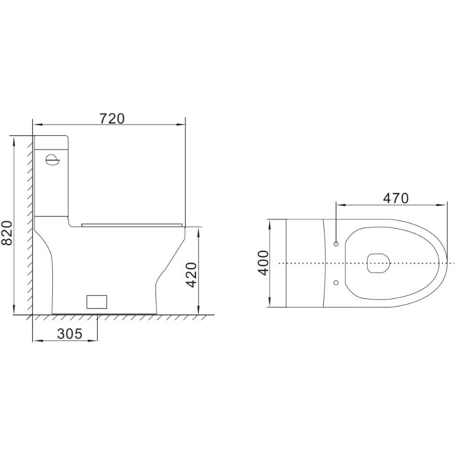 CHELINI 4.8 L Kalie Elongated Toilet | Home Hardware