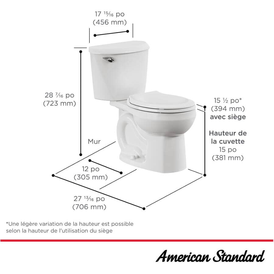 AMERICAN STANDARD 4.8 L Reliant Round Toilet | Home Hardware