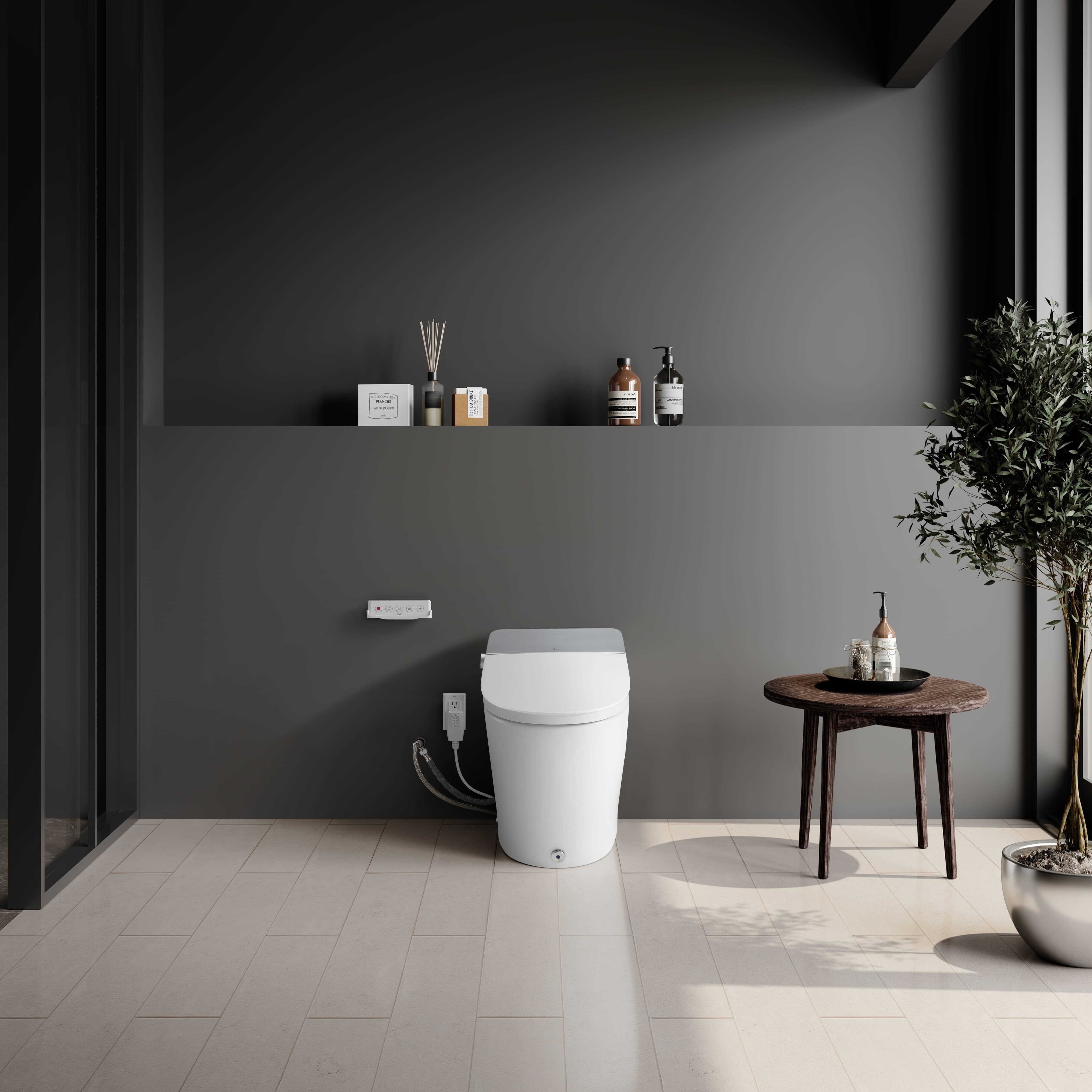 1.28/0.92L Clarke Elongated Hybrid Smart Toilet | Home Hardware