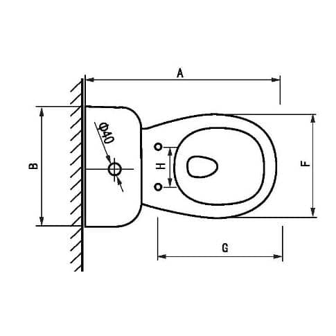 CHELINI 3 L/6 L Marriot Dual Flush Round Toilet | Home Hardware