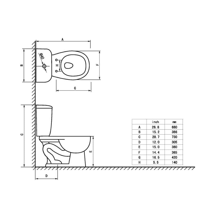CHELINI 3 L/6 L Marriot Dual Flush Round Toilet | Home Hardware