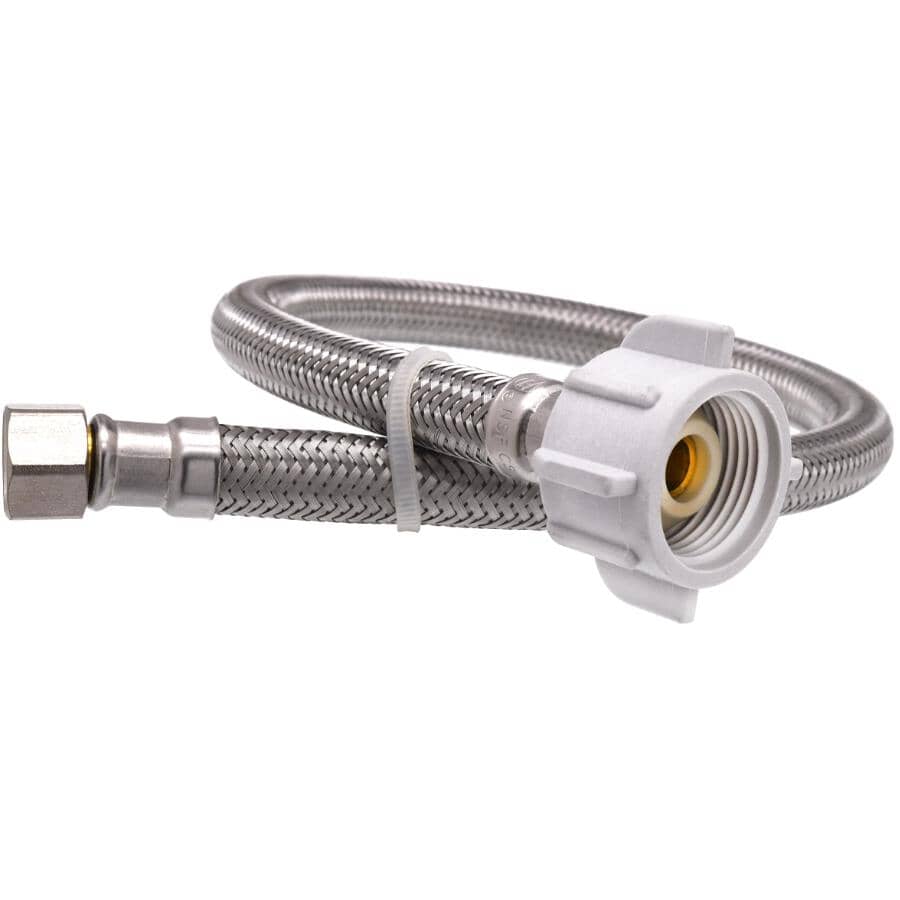 LYNCAR 7/8" BC Nut x 3/8" Compression x 20" Toilet Tank Connector ...