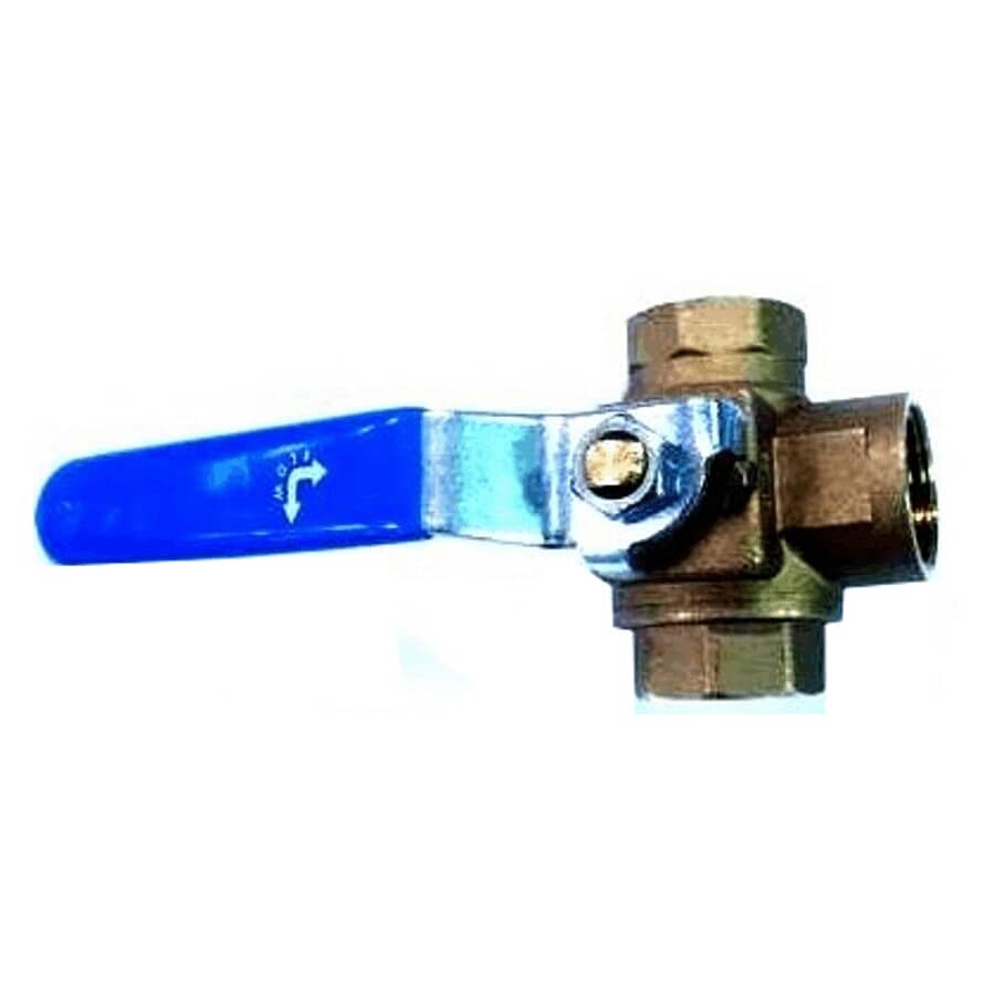 PROJEX 1/2" IPS Full Port 3-Way Brass Ball Valve | Home Hardware