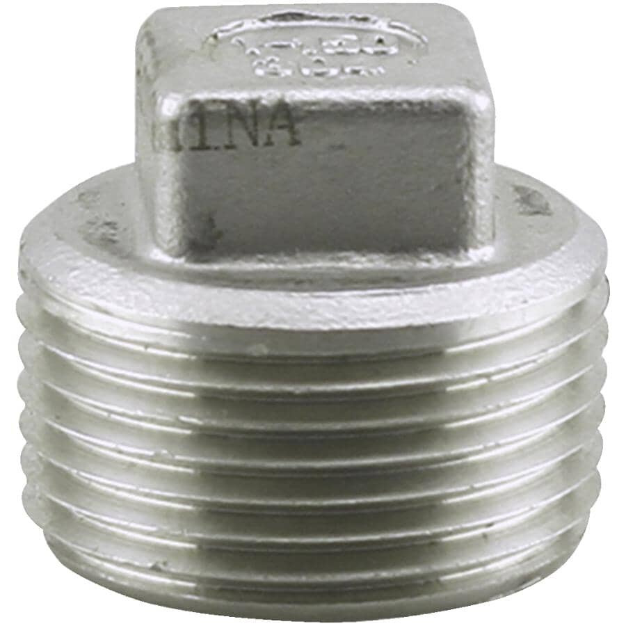 PLUMB-EEZE 1/4" Stainless Steel Square Head Plug | Home Hardware