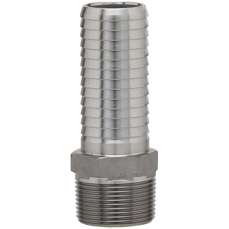 PLUMB-EEZE 1-1/4" MPT x 1" Stainless Steel Male Insert Adapter | Home ...