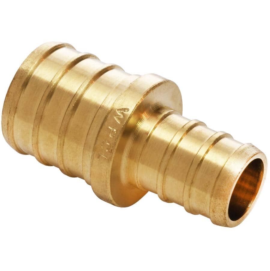 WATERLINE PRODUCTS 3/4" PEX x 1/2" PEX Brass Coupling | Home Hardware