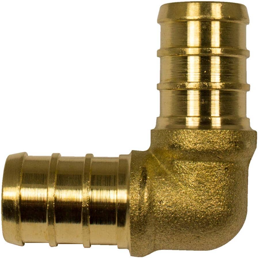 WATERLINE PRODUCTS 1/2" PEX Brass 90 Degree Elbow | Home Hardware