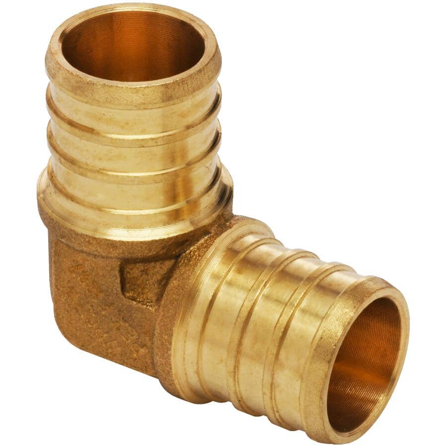 WATERLINE PRODUCTS 3/4" PEX Brass 90 Degree Elbow | Home Hardware
