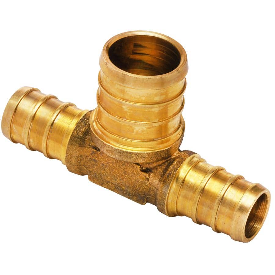 WATERLINE PRODUCTS 1/2" x 1/2" x 3/4" PEX Brass Tee | Home Hardware