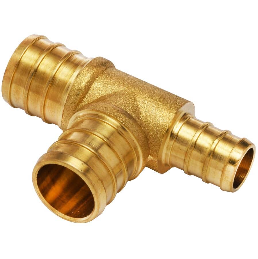 WATERLINE PRODUCTS 3/4" x 1/2" x 3/4" PEX Brass Tee | Home Hardware