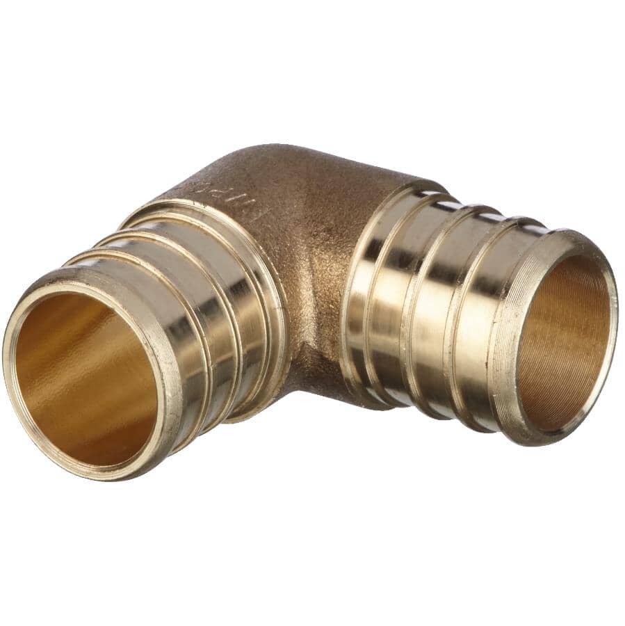 WATERLINE PRODUCTS 3/4" PEX Brass 90 Degree Elbows | Home Hardware