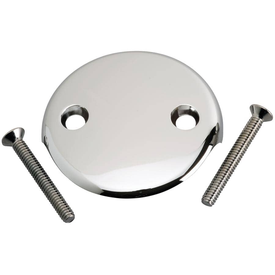 MOEN Overflow Plate - Chrome, 2 Hole | Home Hardware