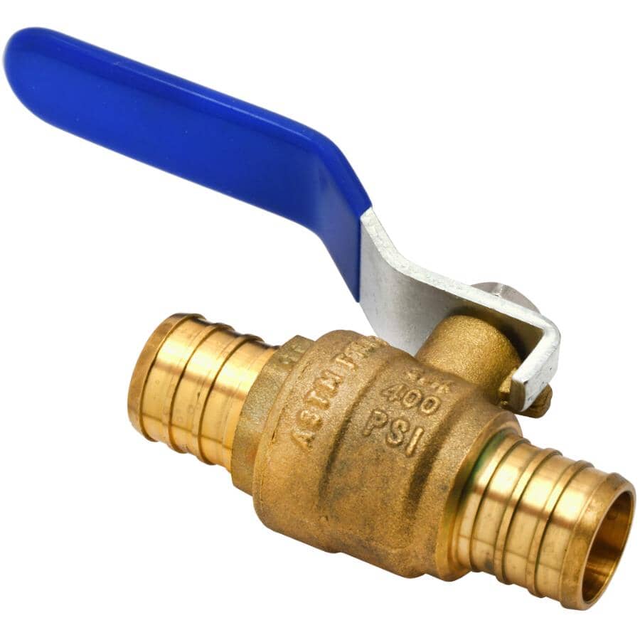 WATERLINE PRODUCTS 3/4" PEX Brass Ball Valve with Lever Handle | Home ...
