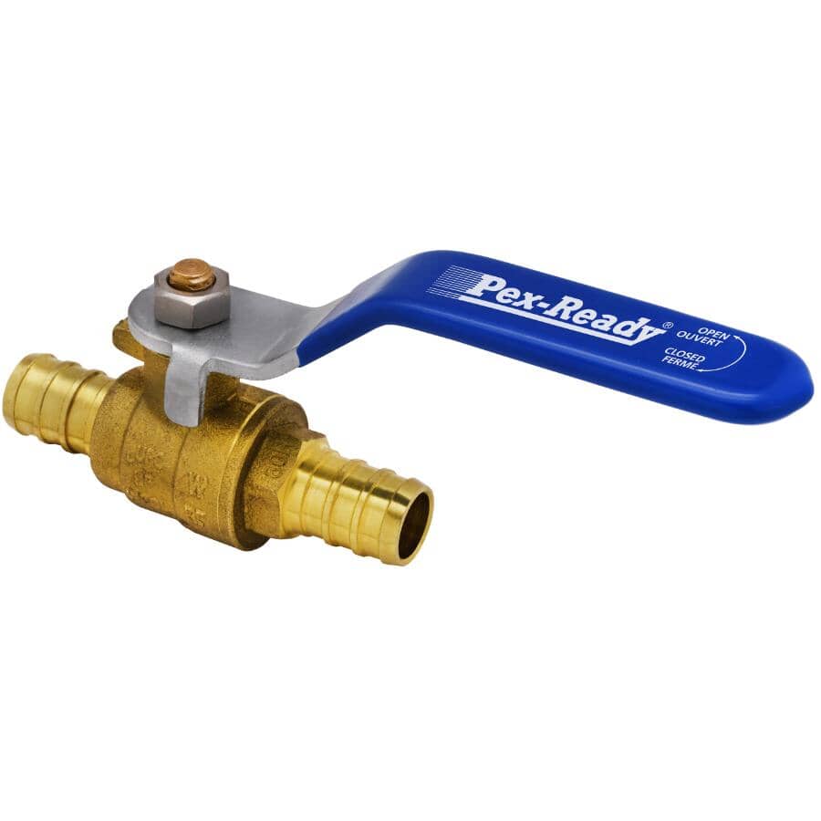 WATERLINE PRODUCTS 1/2" PEX Brass Ball Valve with Lever Handle | Home ...