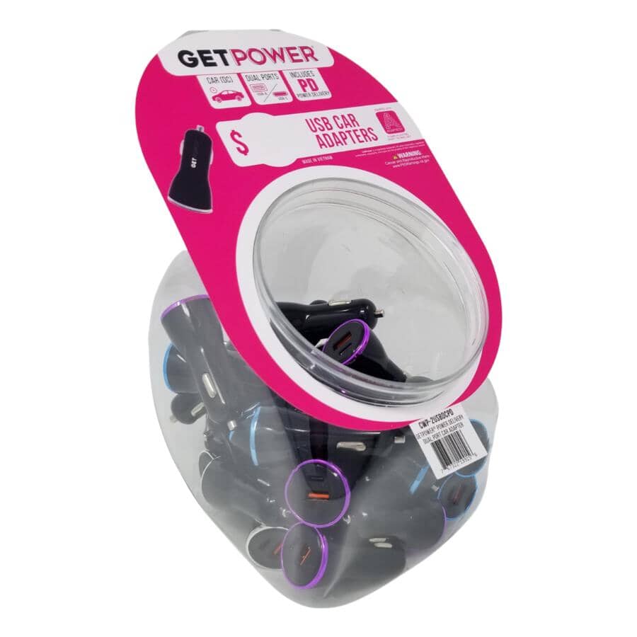 GETPOWER Dual Port DC USB Adapter | Home Hardware