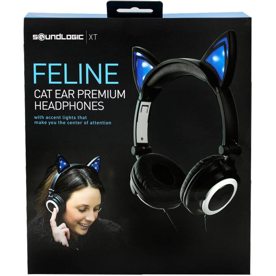 SOUNDLOGIC XT Feline Cat Ear Premium Headphones | Home Hardware