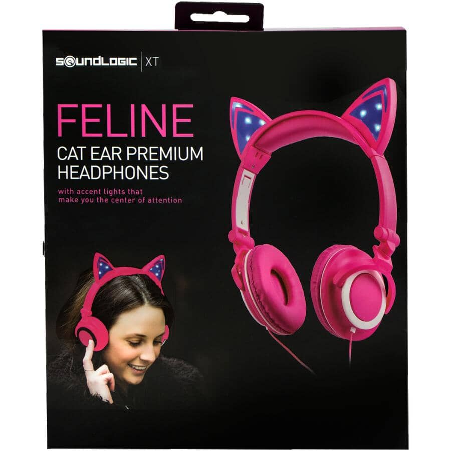 SOUNDLOGIC XT Feline Cat Ear Premium Headphones | Home Hardware