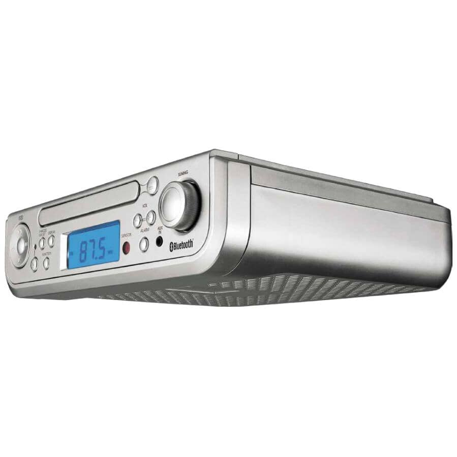 PROSCAN Under the Counter Bluetooth FM Clock Radio with CD Player ...