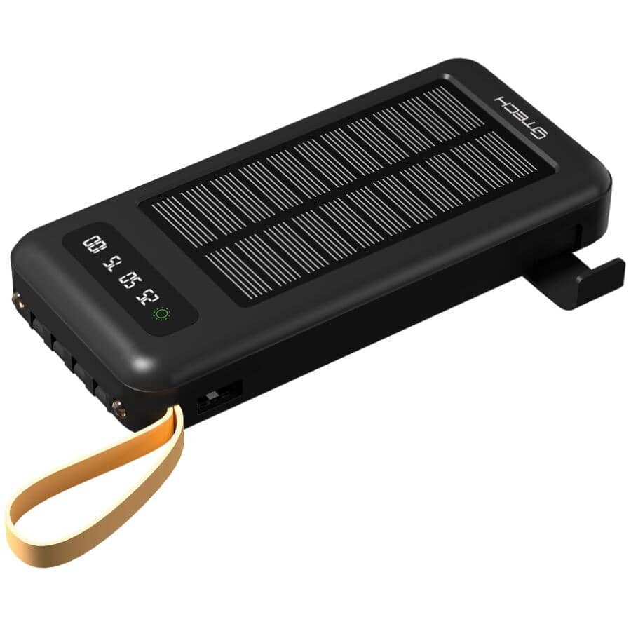 CJ TECH 10,000 mAh Solar Power Bank with Built | Home Hardware