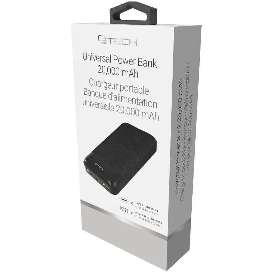 CJ TECH 20,000 mAh Power Bank - Black | Home Hardware