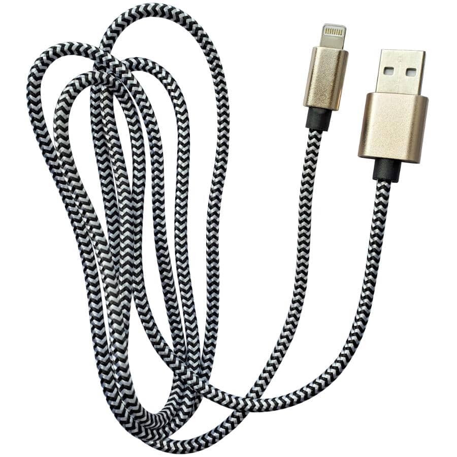 TES 3.8' / 1.2 m Super Tough Sync & Charge Lightning Cable | Home Hardware