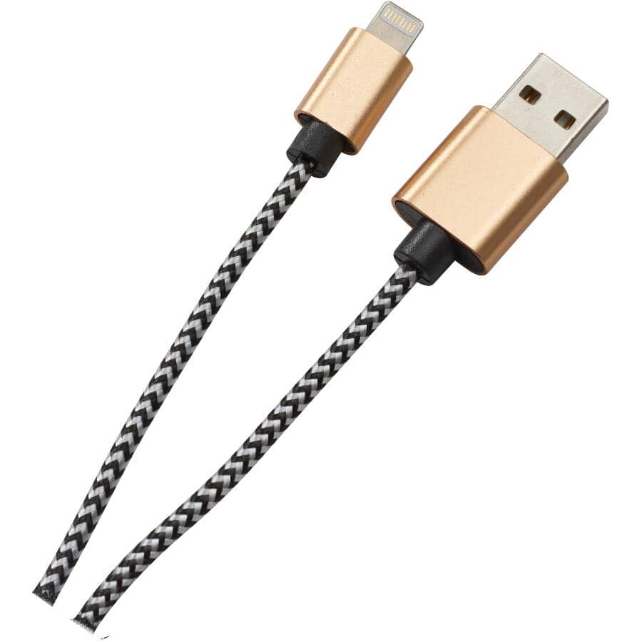 TES 3.8' / 1.2 m Super Tough Sync & Charge Lightning Cable | Home Hardware