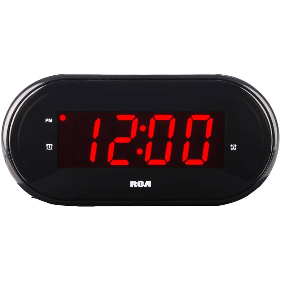 RCA Dual Wake Alarm Clock with Large 1.2" Display | Home Hardware