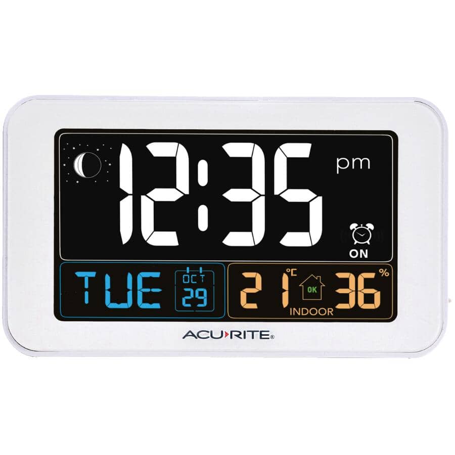 ACU-RITE Intelli-Time, Indoor Temperature and Humidity Alarm Clock ...