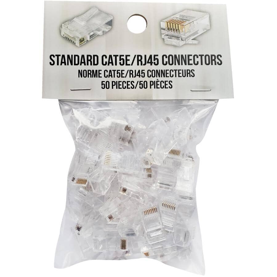 TECH 50 Pack Stranded Cat5e/RJ45 Crimp Connectors | Home Hardware