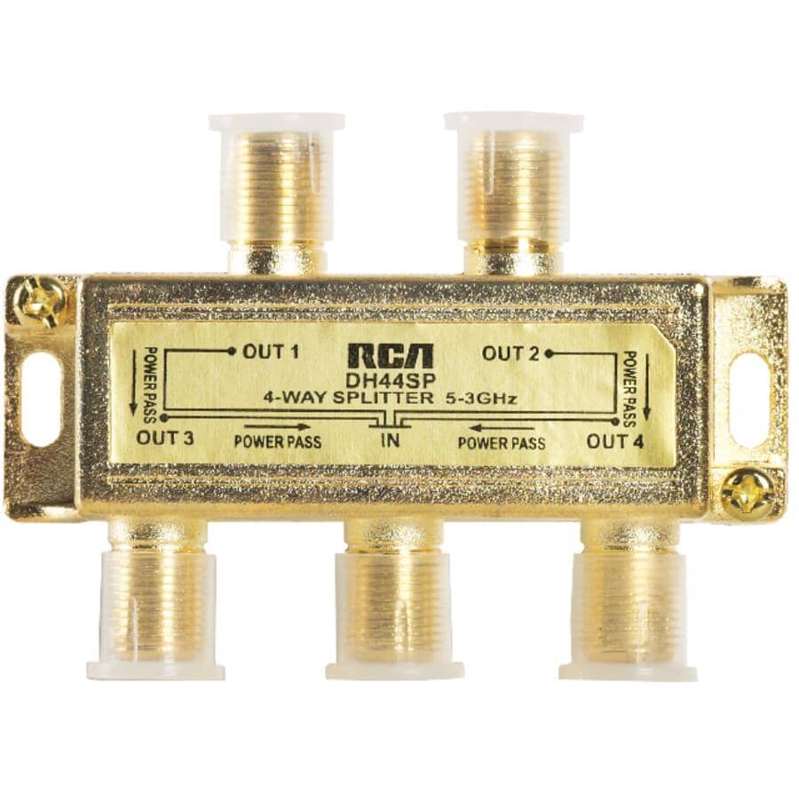 RCA 4-Way Satellite Coaxial Splitter | Home Hardware