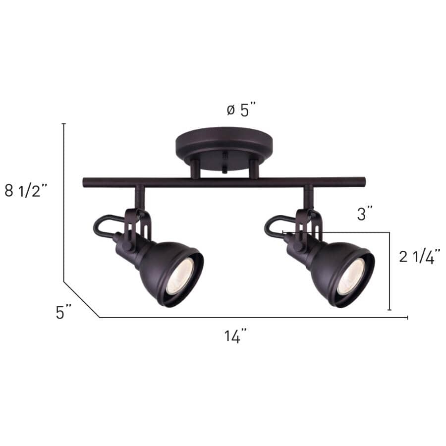 CANARM Polo 2 Light Track Light Fixture | Home Hardware