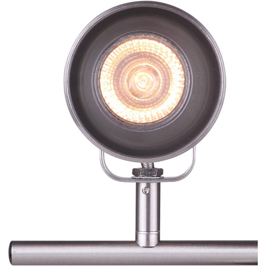 CANARM Luminaire sur rail Polo à 3 lampes, nickel brossé | Home Hardware