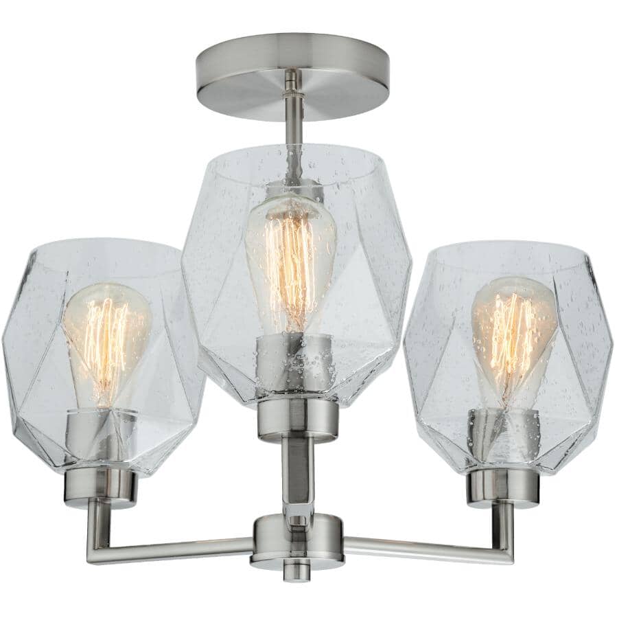 CANARM Lenci 3 Light Semi Flush Mount Light Fixture | Home Hardware