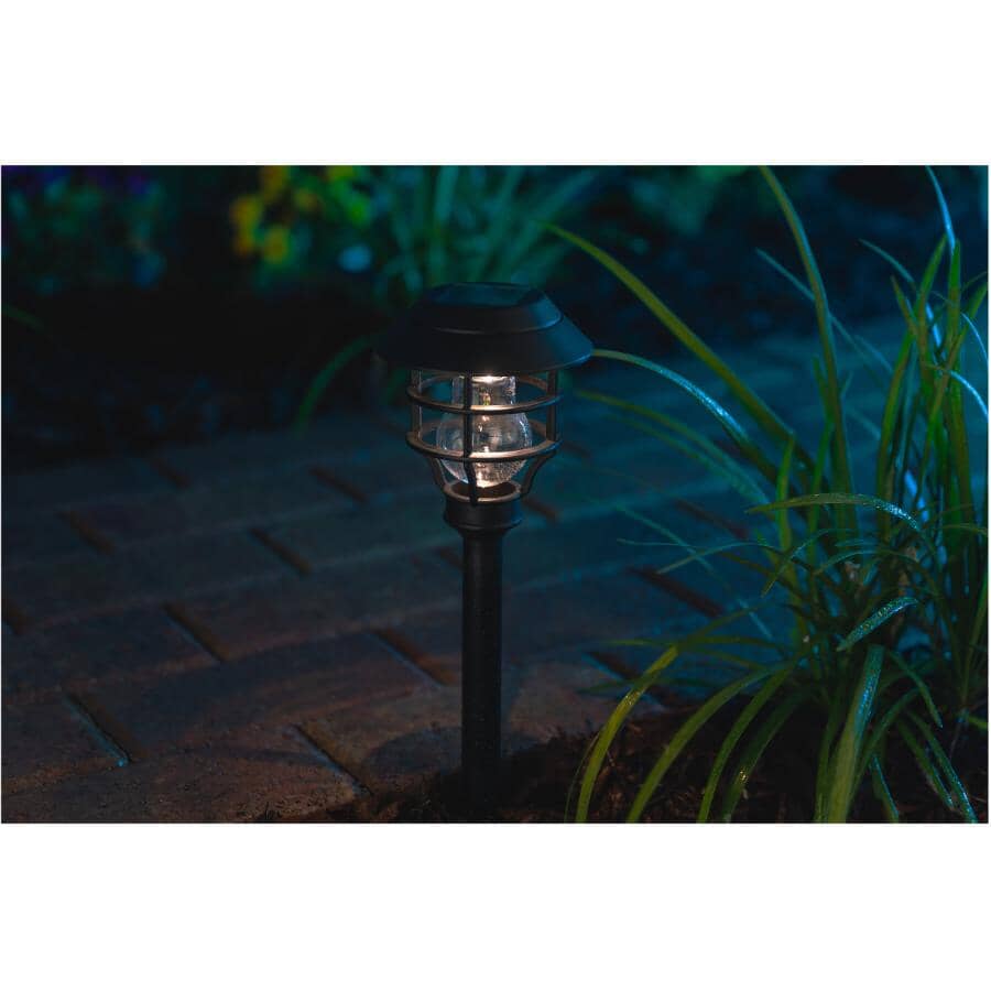 MOONRAYS Solar Small Cage Stake Pathmarker | Home Hardware