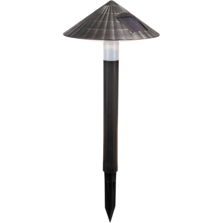 MOONRAYS Solar Pointed Dome Frosted Stake Pathmarker | Home Hardware