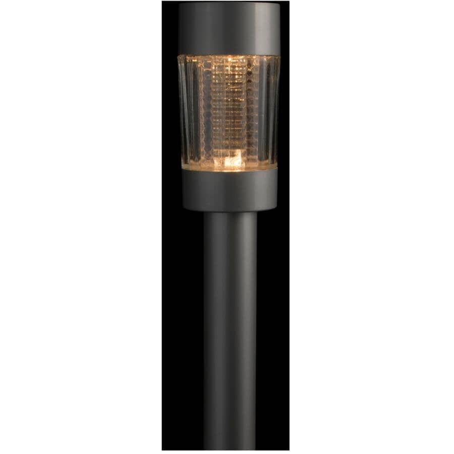 MOONRAYS Solar Plastic Stake Pathmarker with Ribbed Glass | Home Hardware