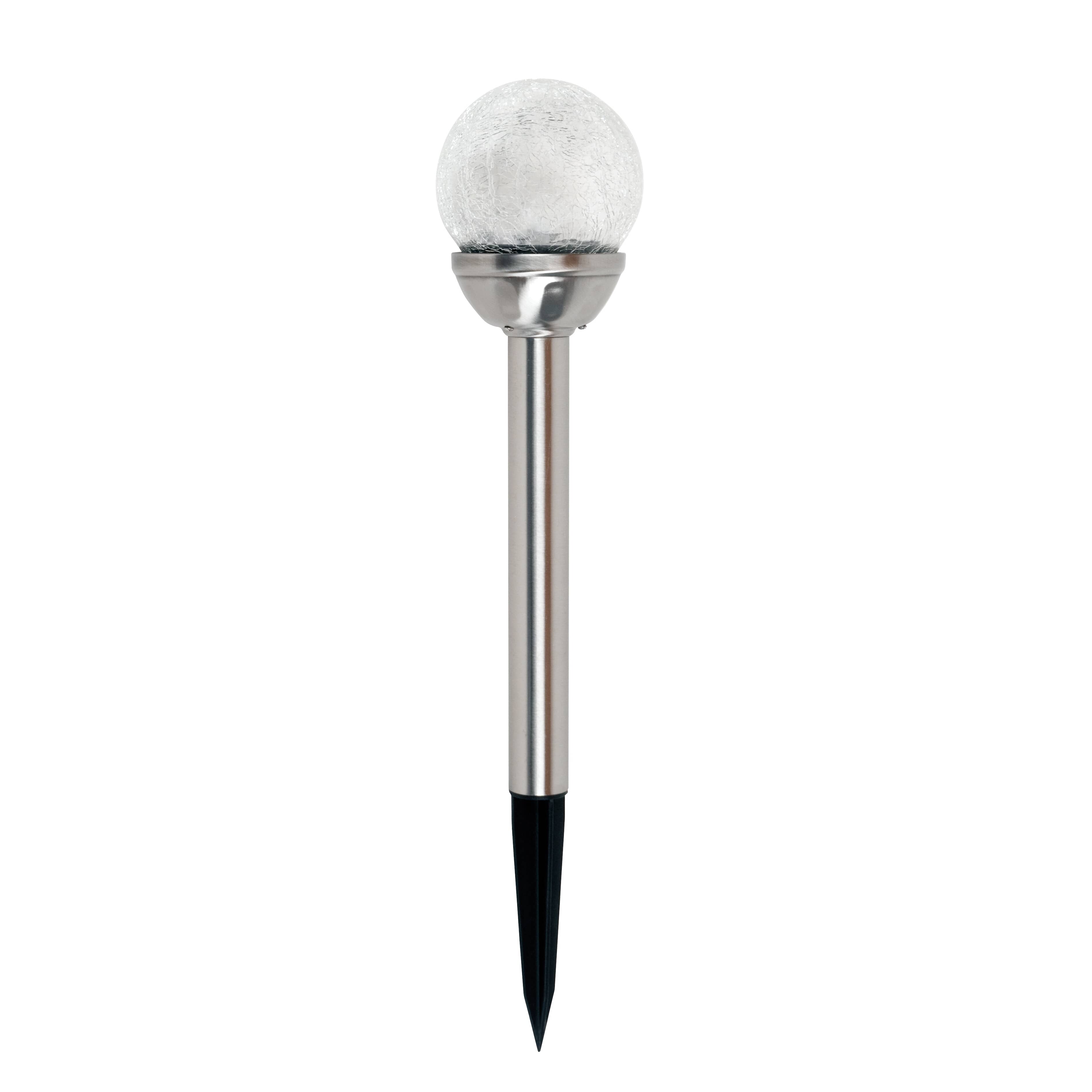 MOONRAYS Solar Crackle Glass Ball Pathway Light | Home Hardware