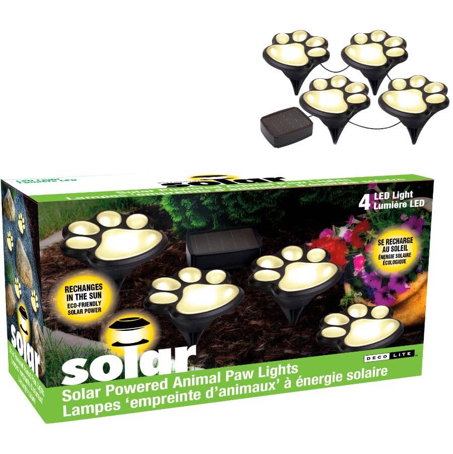 MOONRAYS Animal Paw Solar Garden Statues | Home Hardware
