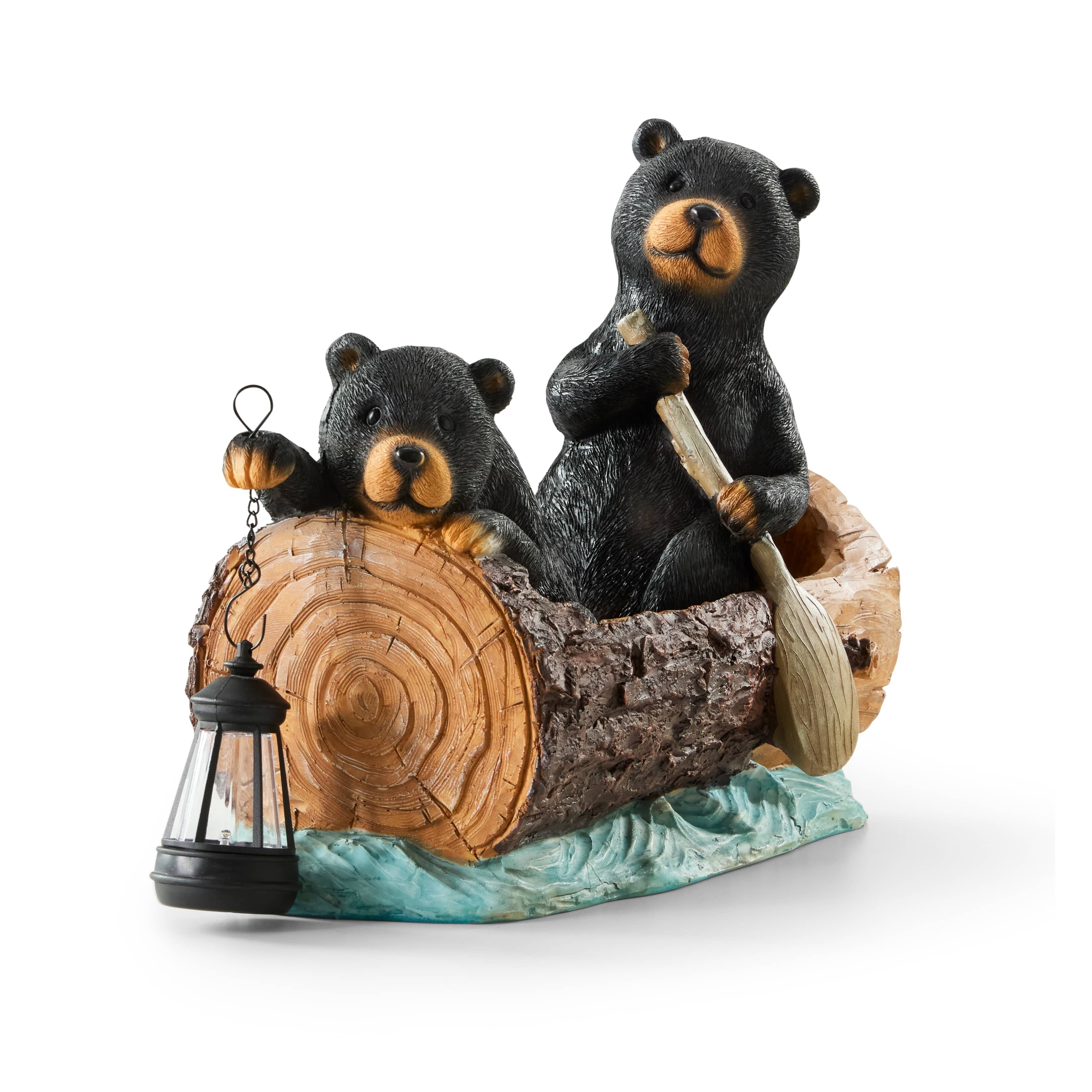 INSTYLE Bears & Canoe Solar Garden Statue | Home Hardware