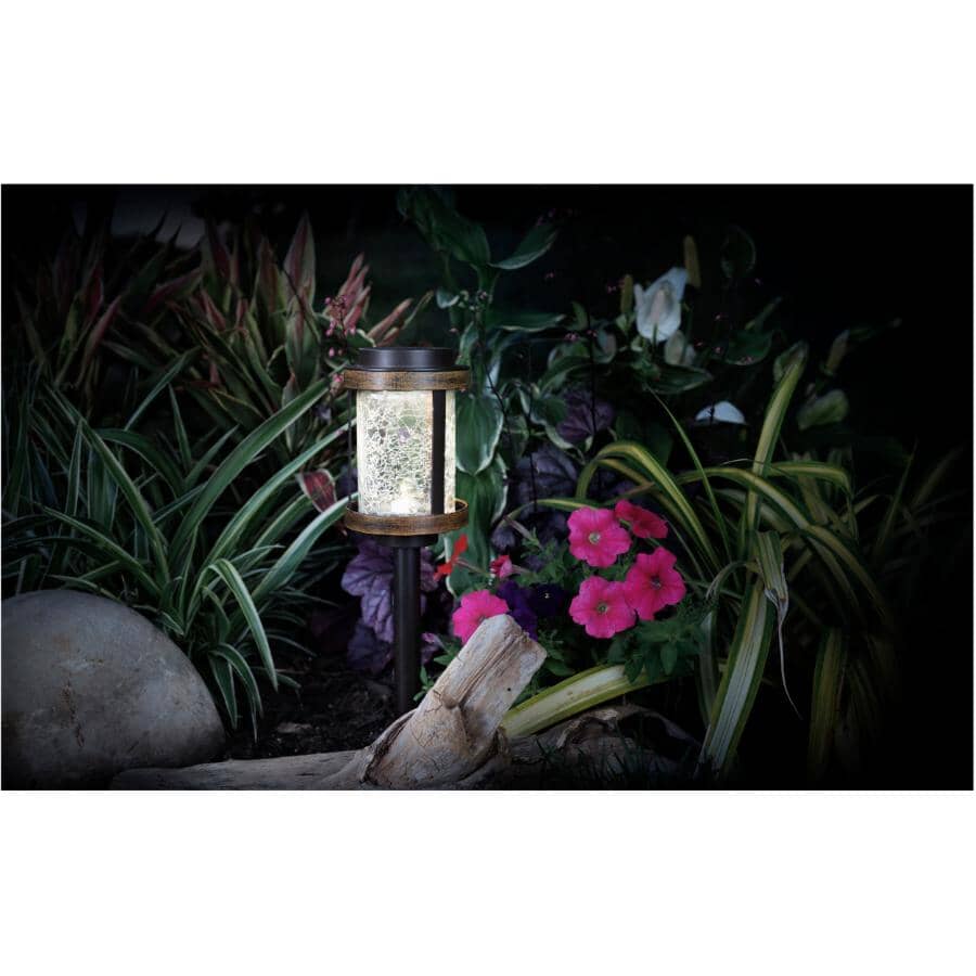 MOONRAYS Solar Metal and Glass Path Marker | Home Hardware