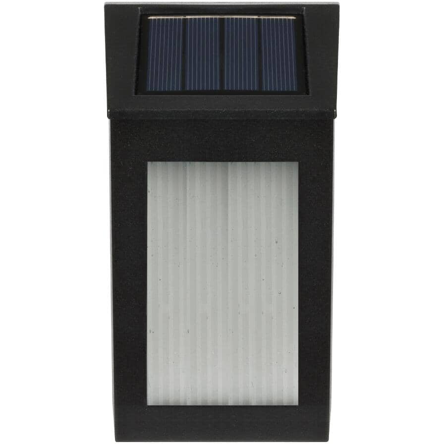 MOONRAYS Solar Metal Wall Light with Bubble Glass Lens | Home Hardware