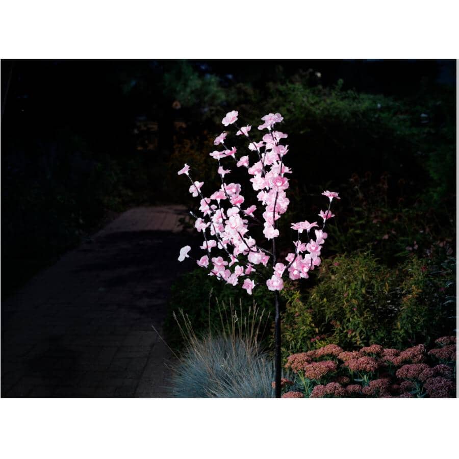 MOONRAYS Metal Cherry Blossom Tree Solar Garden Stake | Home Hardware