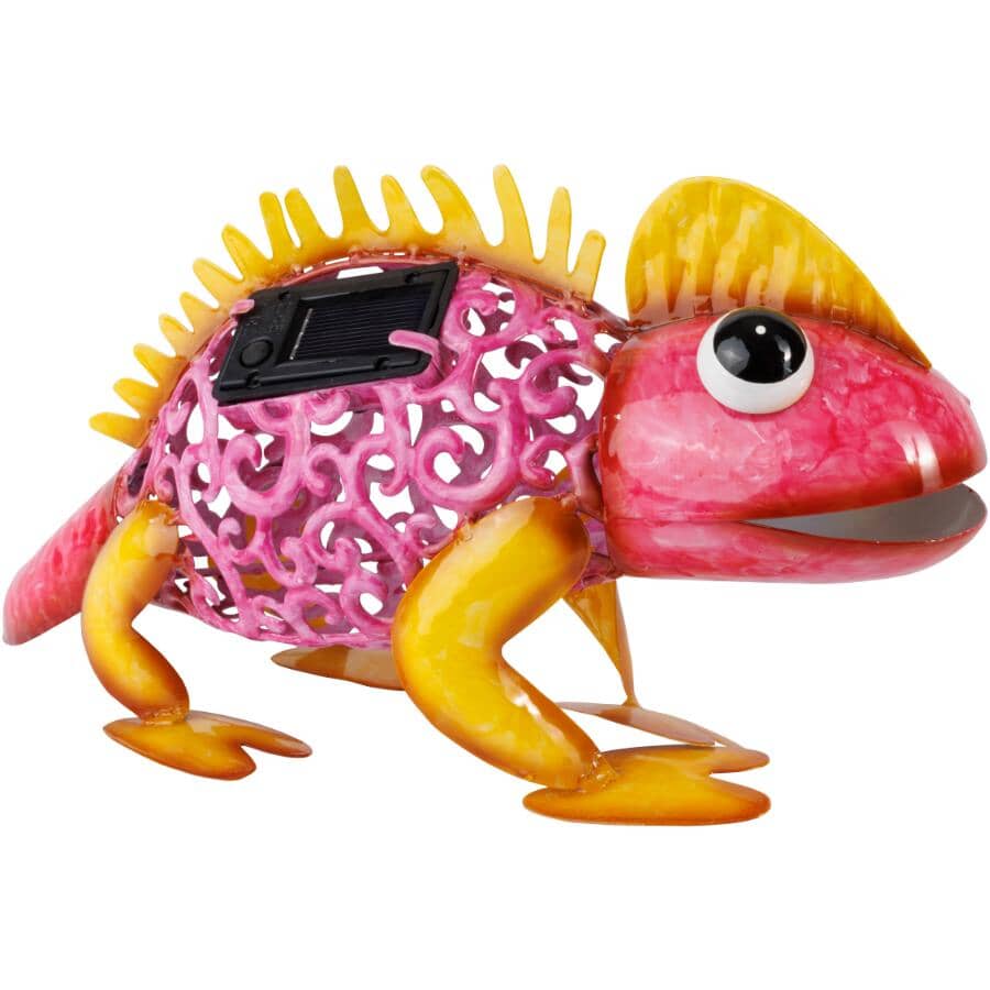 MOONRAYS 14" Solar Lizard Figure Garden Statue | Home Hardware