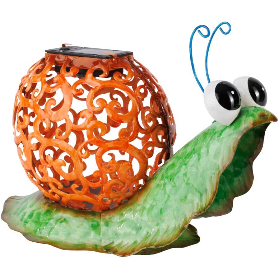 MOONRAYS 11" Solar Snail Figure Garden Statue | Home Hardware