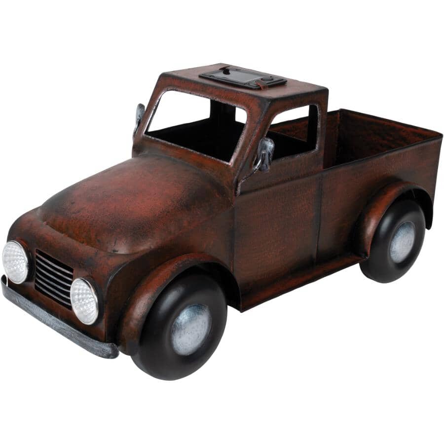 MOONRAYS 17" Solar Art Truck Figure Garden Statue | Home Hardware